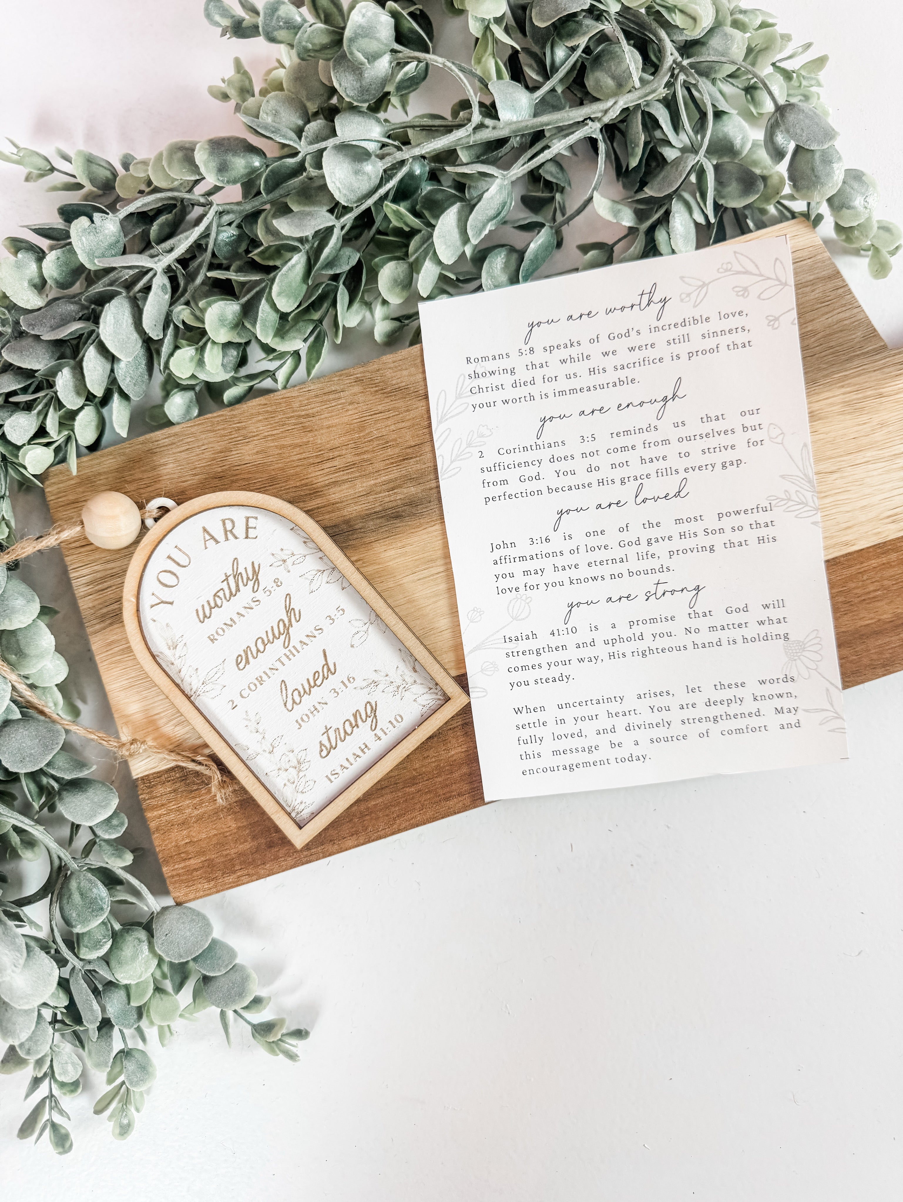 You Are Worthy Christian Ornament | Scripture Affirmation Gift | Chris ...